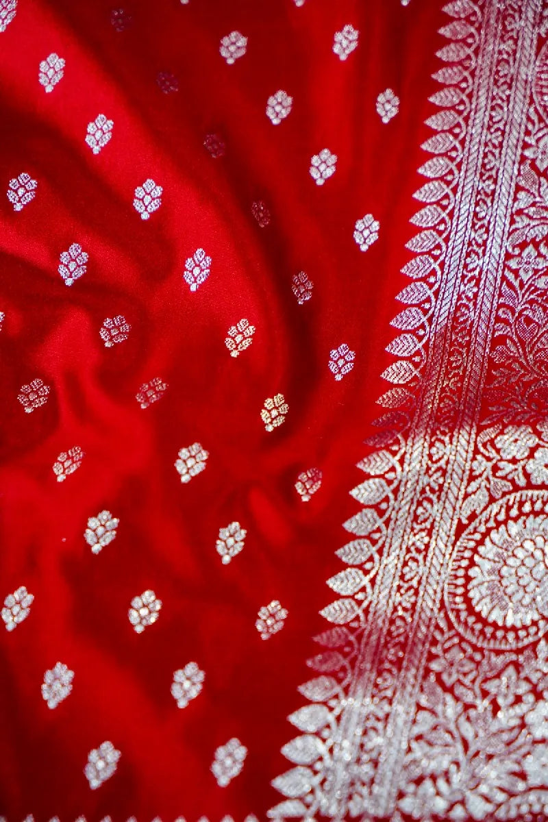 MAROON COLOR BANARASI SILK SAREE